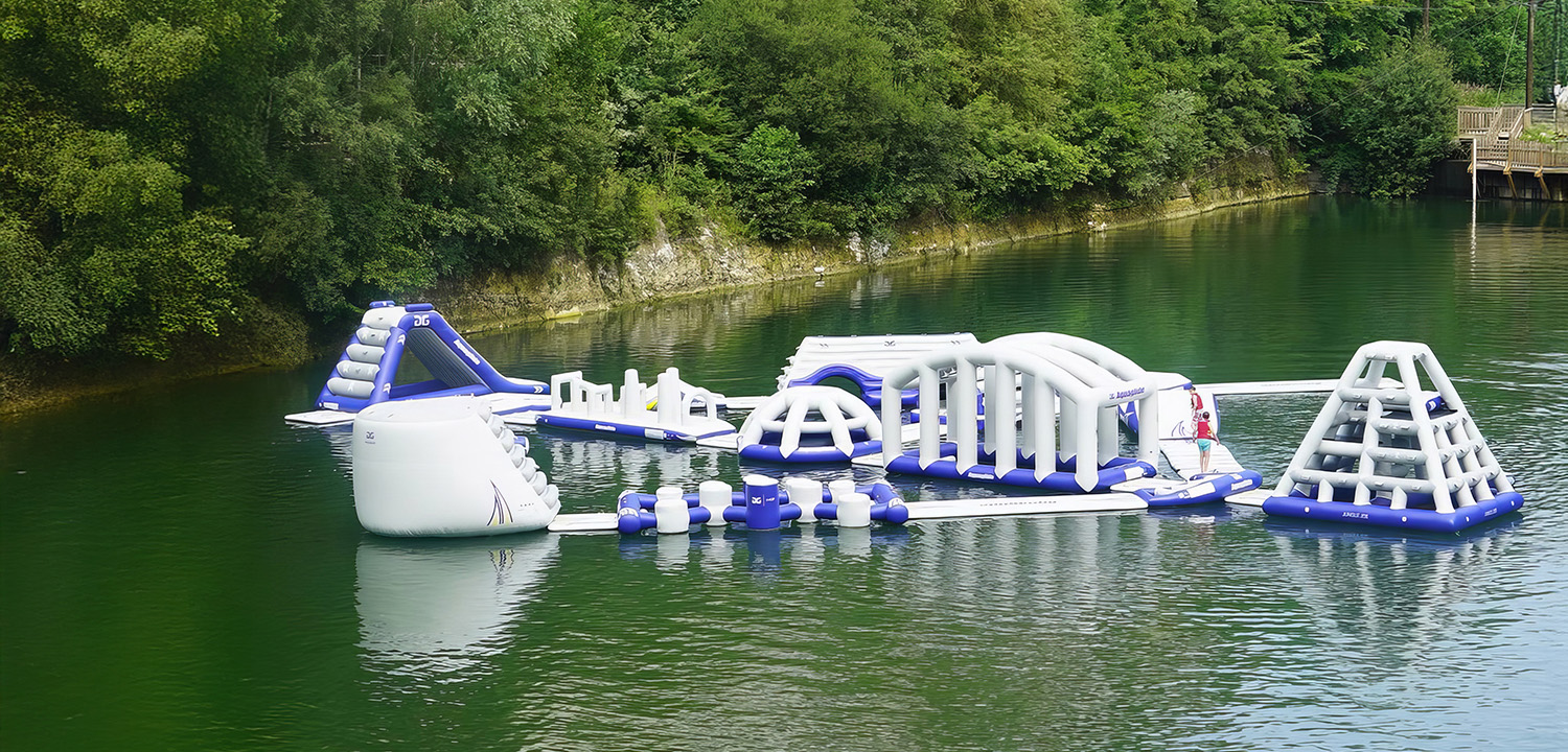 Bluewater Aqua Park - Hangloose Inflatable Water Park Obstacle Course ...