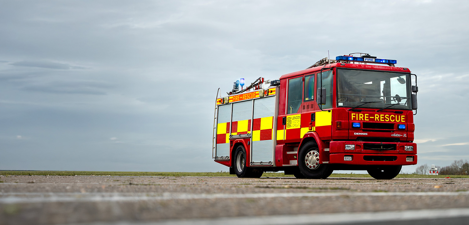 Dennis Fire Engine Driving at the London Motor Circuit in Hertfordshire ...