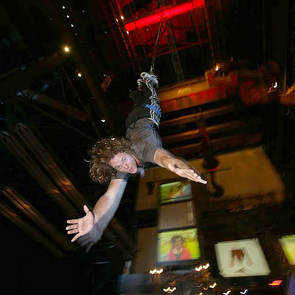 Indoor Bungee Jumping in the Dark from Into the Blue