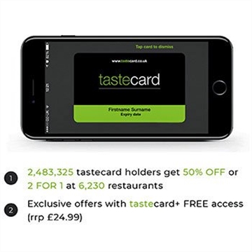 Tastecard Membership - Annual Discount Restaurant Deal Card | Prices ...